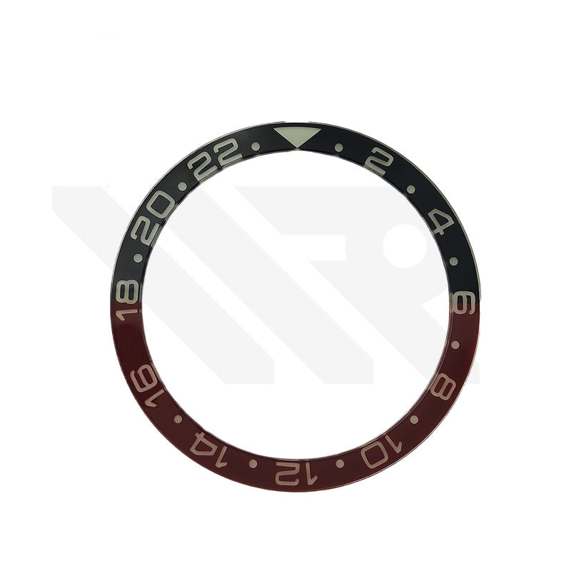 GMT 24 Sapphire Full Lume Flat Bezel Insert for SKX/SRPD - Black/Red ...