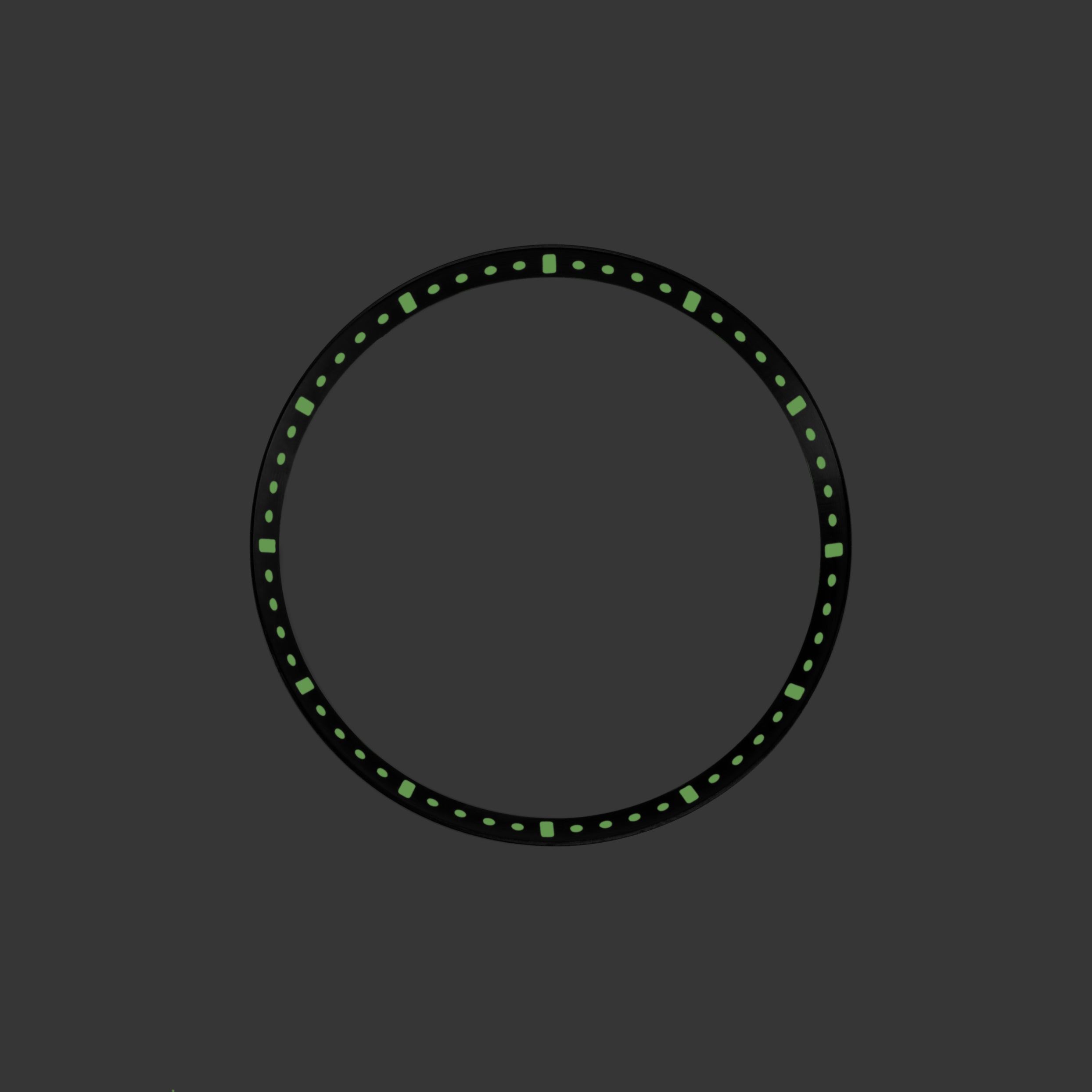 Lumed Chapter Ring for SKX007/SRPD: Brushed Black Stainless Steel – WR ...