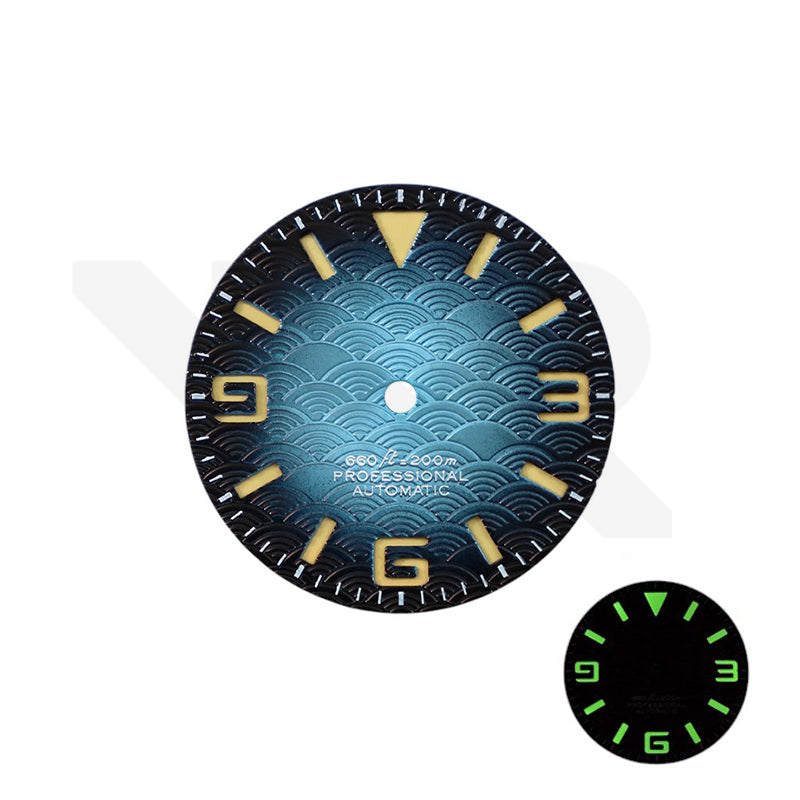 Seigaiha Japanese Wave Dial for Seiko Mod: Fume Icy Blue – WR Accessories