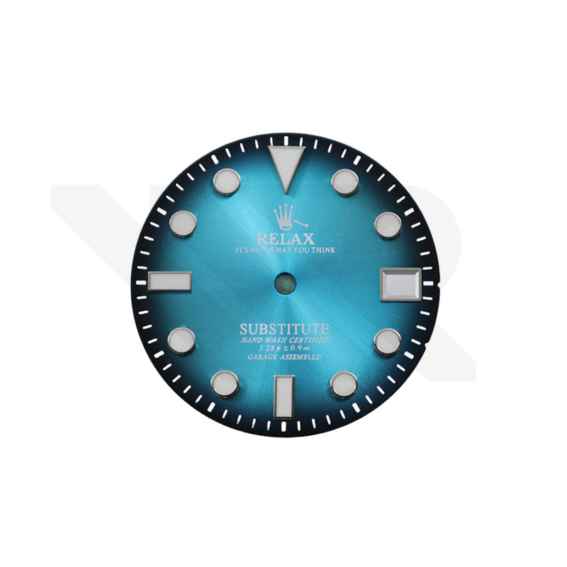 Relax Dial for Seiko Mod: Sunburst Black to Blue – WR Accessories