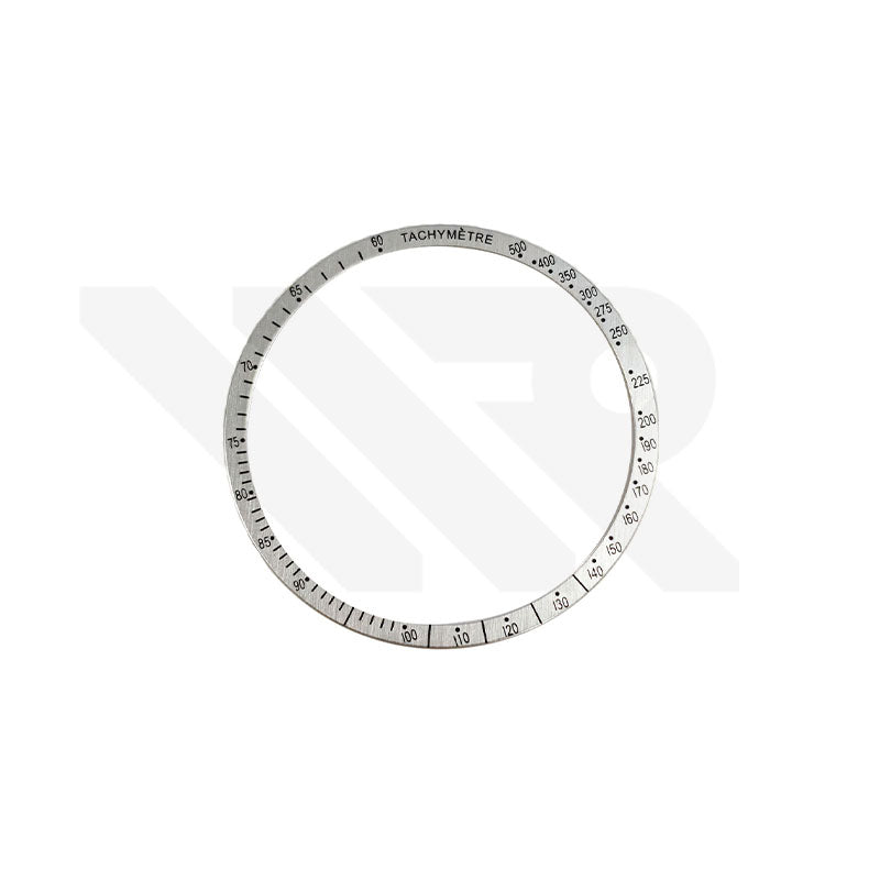 Aluminium Silver Bezel Insert Compatible with Omega Speedmaster: Black ...
