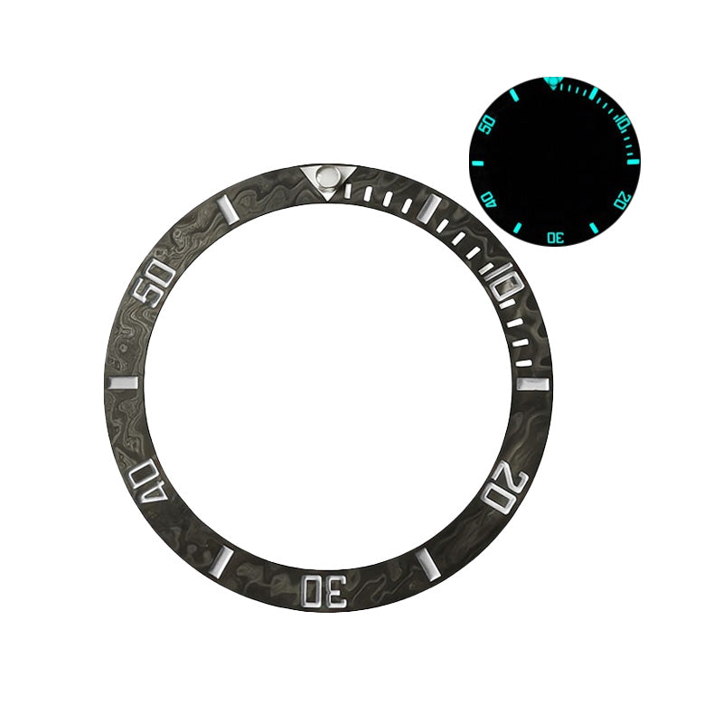 Carbon Fibre Sloped Bezel Inserts for SKX/SRPD - Sub Style Luminous (W ...